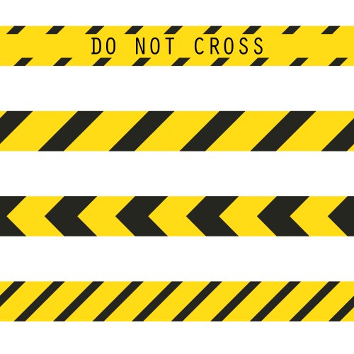 Red warning tape do not cross line caution Vector Image