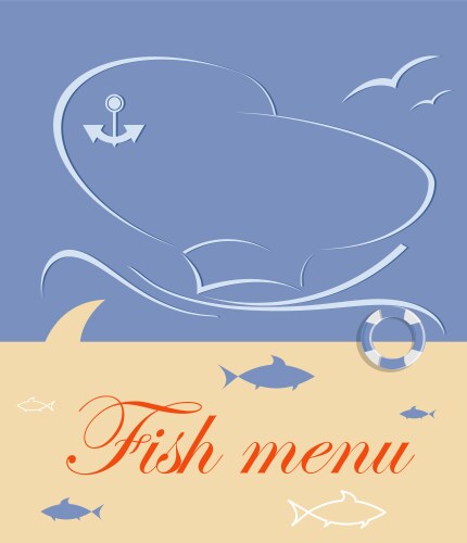 Fish menu for restaurant Royalty Free Vector Image