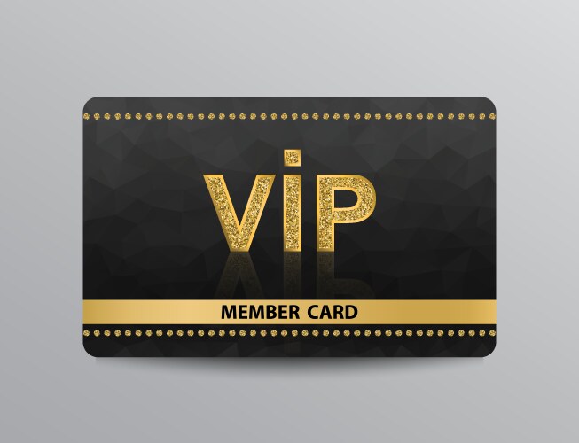 Front and back vip member card template Royalty Free Vector
