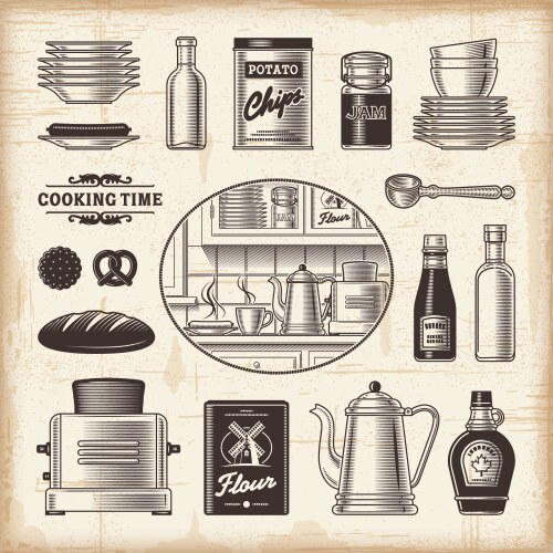 Vintage Kitchen Vector Images (over 87,000)