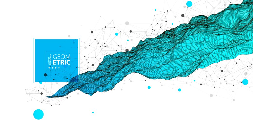 Technical Background With Plexus Effect And Wave Vector Image