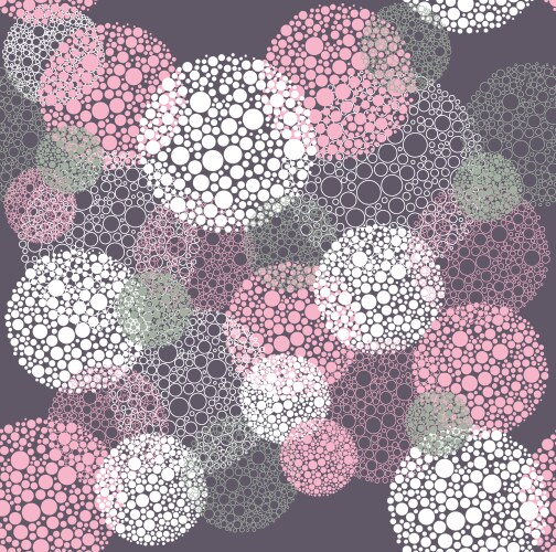 Circles stippled seamless pattern aesthetic Vector Image