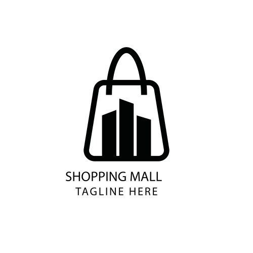 Shopping mall logo Royalty Free Vector Image - VectorStock