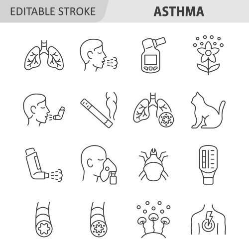 Asthma icon Royalty Free Vector Image - VectorStock