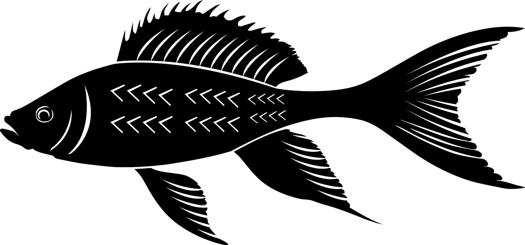 Fish silhouette Royalty Free Vector Image - VectorStock
