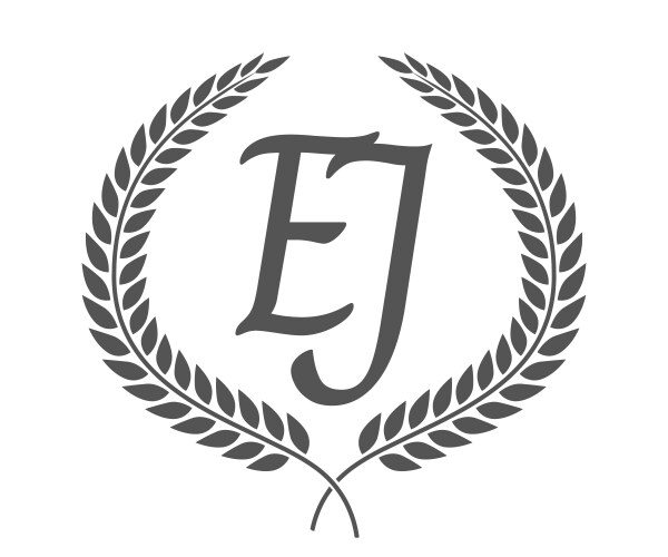 Initial letter d and e de monogram logo design Vector Image