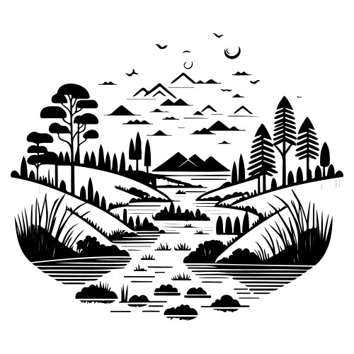 River Sketch Water Vector Images (over 6,400)