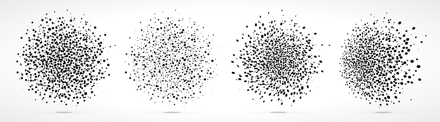 Colorful abstract blot of dots Royalty Free Vector Image