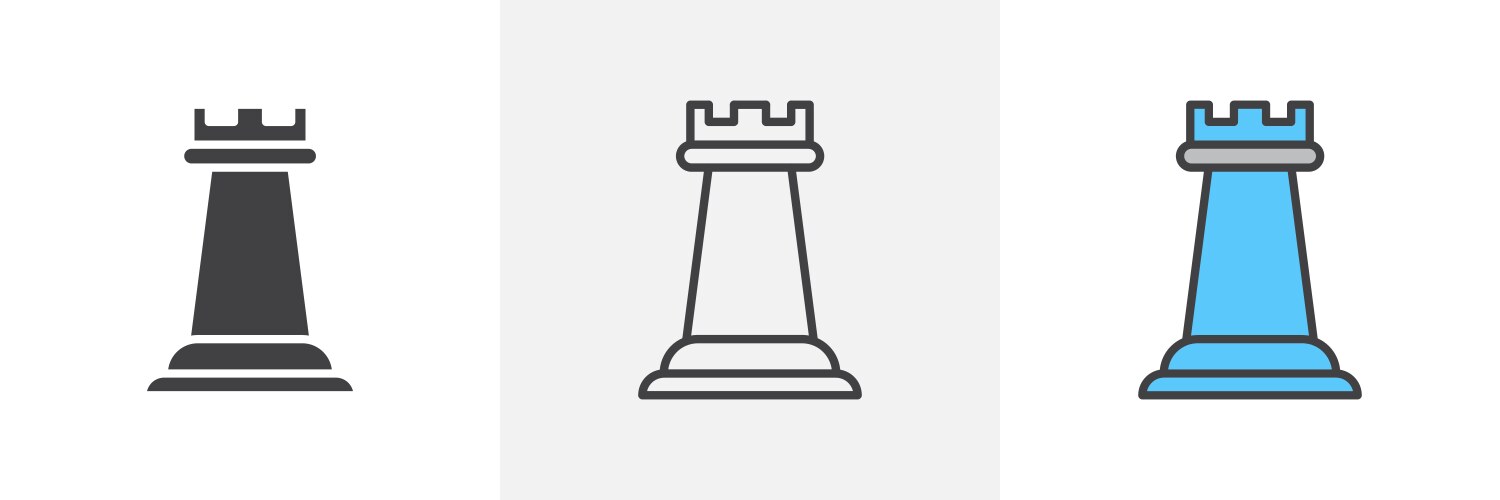 Chess rook icon Royalty Free Vector Image - VectorStock