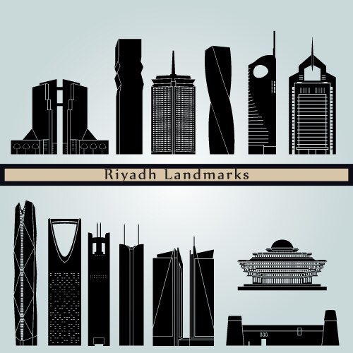 Riyadh saudi arabia city skyline with color Vector Image