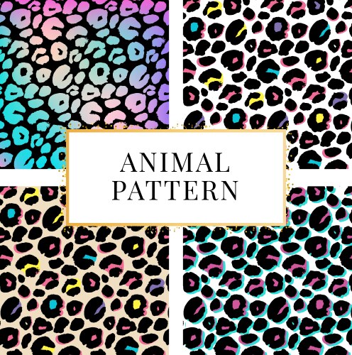 Animal skin hand drawn texture seamless pattern Vector Image