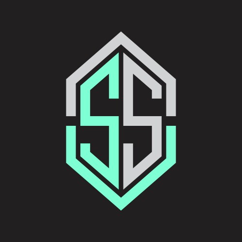 As logo monogram with emblem shape combination Vector Image