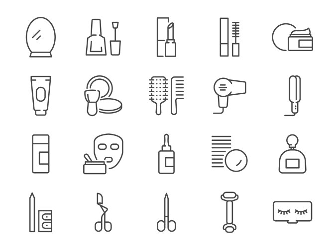 Hair salon icon set Royalty Free Vector Image - VectorStock