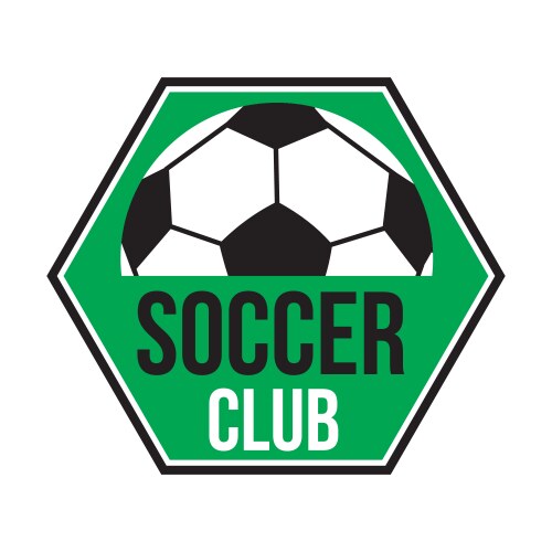 Soccer logo or football club sign badge Royalty Free Vector