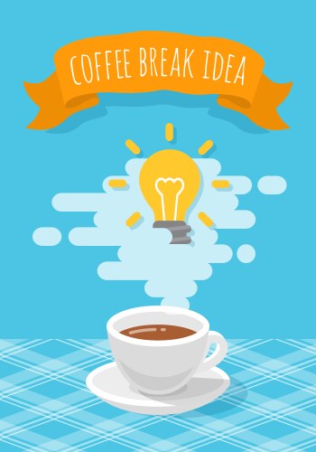 Relax at work coffee break Royalty Free Vector Image