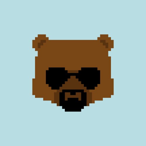 Pixel art teddy bear – Royalty-Free Vector | VectorStock