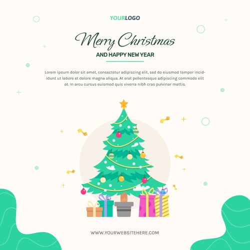 Website design template with green tree Royalty Free Vector