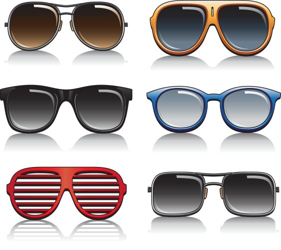 Sunglasses set Royalty Free Vector Image - VectorStock