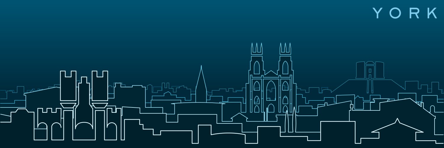 York low sun skyline scene Royalty Free Vector Image