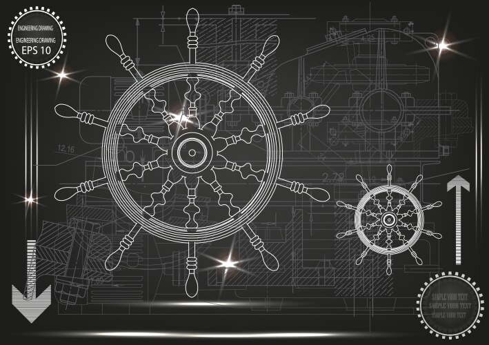 3d model of the wheel Royalty Free Vector Image