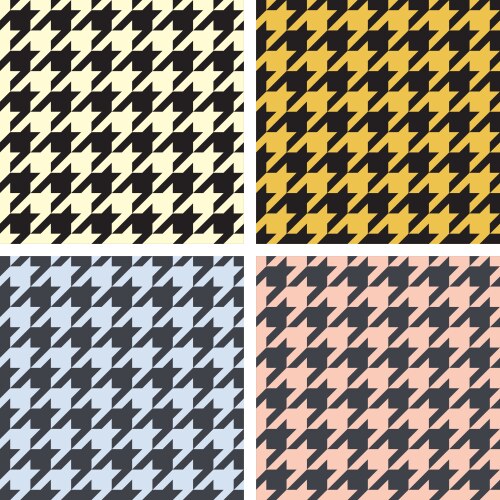 Yellow and black houndstooth seamless pattern Vector Image