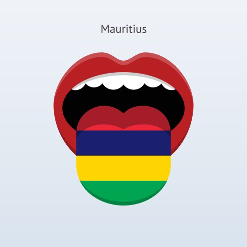 Brunei language abstract human tongue Royalty Free Vector