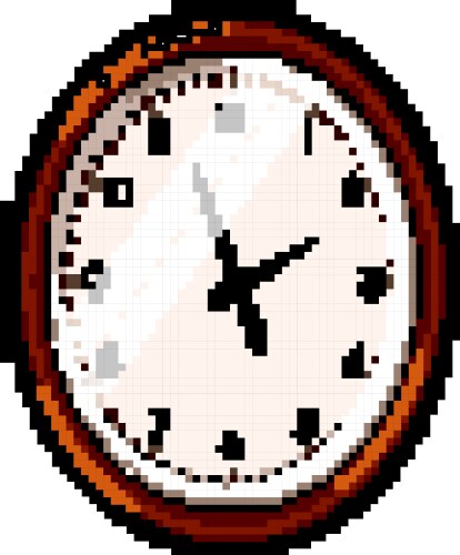 Hour clock vintage game pixel art Royalty Free Vector Image