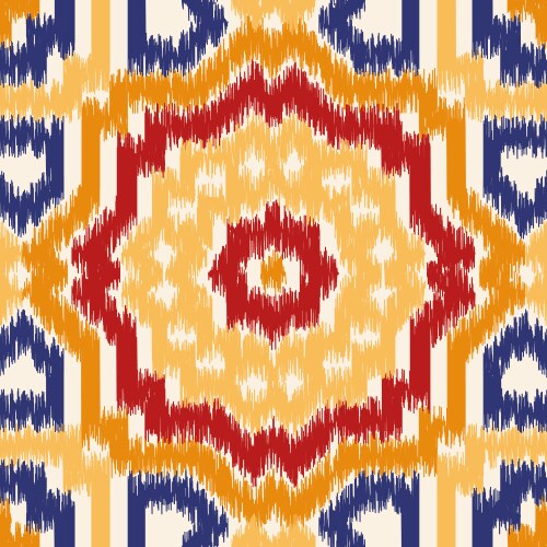 Ikat seamless pattern Royalty Free Vector Image