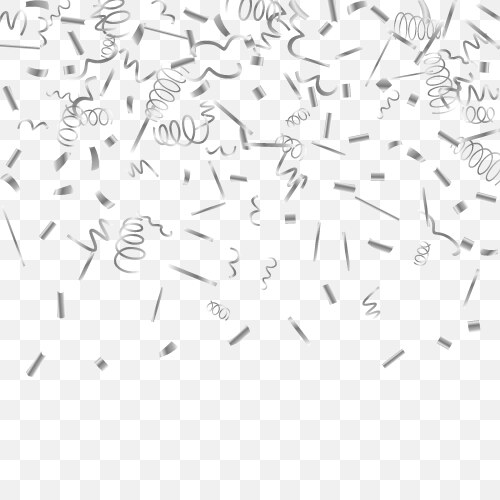 Abstract background with falling silver confetti Vector Image