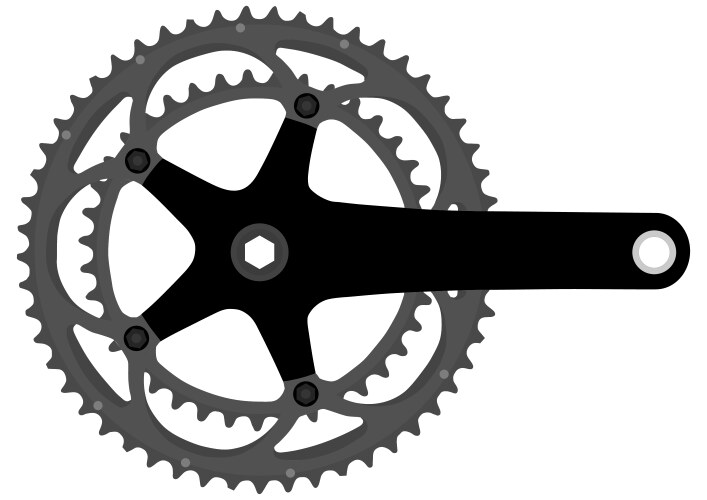 Bicycle crankset Royalty Free Vector Image - VectorStock