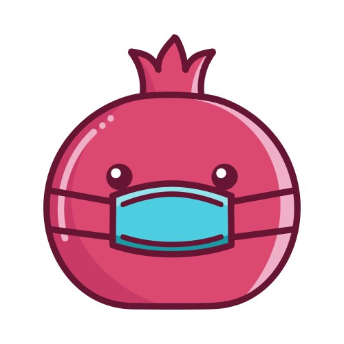 Funny fruits cartoon set Royalty Free Vector Image
