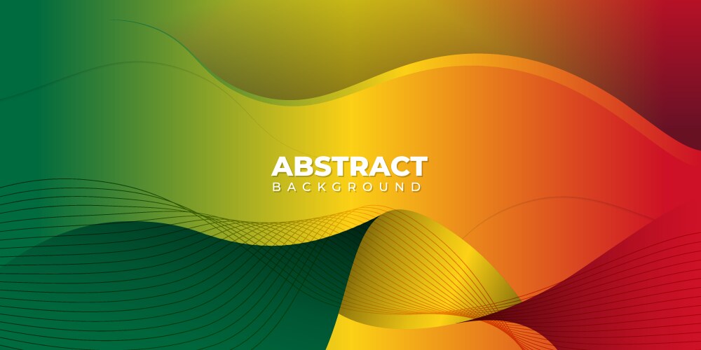 Abstract red yellow wave curve background Vector Image