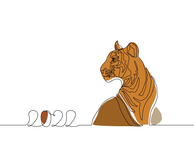 Tiger outline Vector Images & Graphics for Commercial Use | VectorStock