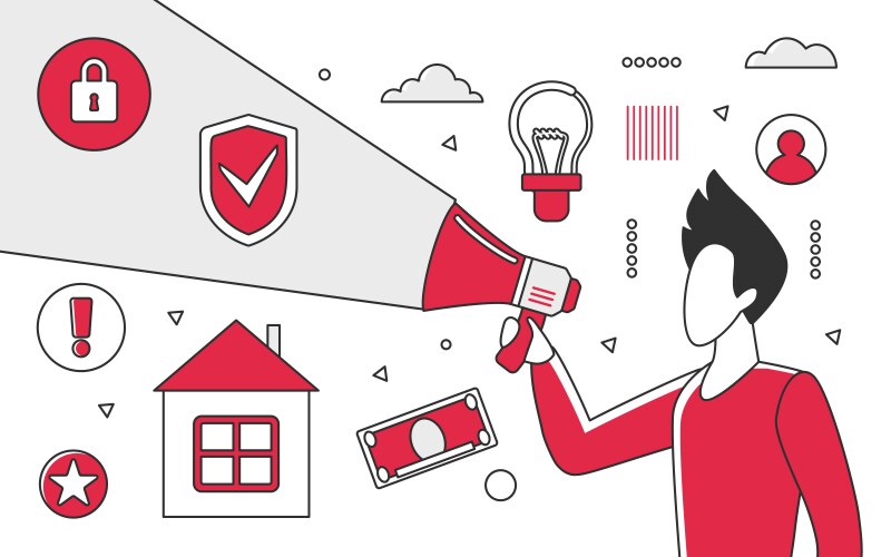 Home security hardware system Royalty Free Vector Image