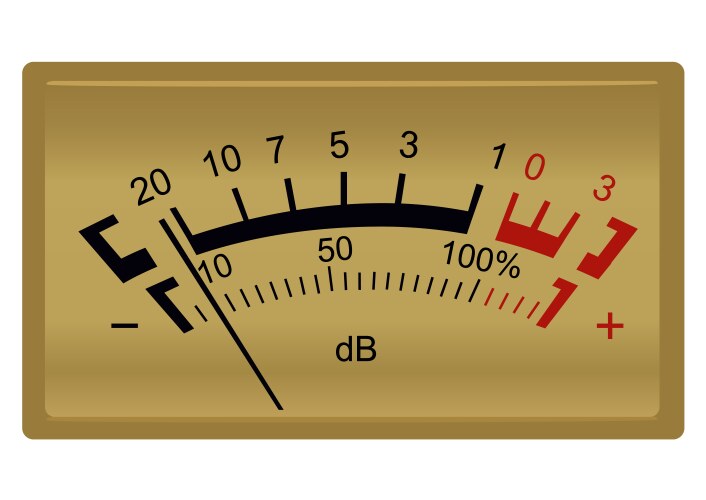 Decibel gauge Royalty Free Vector Image - VectorStock