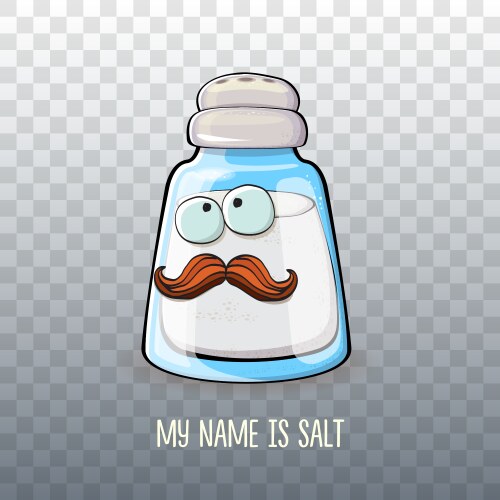 Cute cartoon salt shaker with smiling faces Vector Image