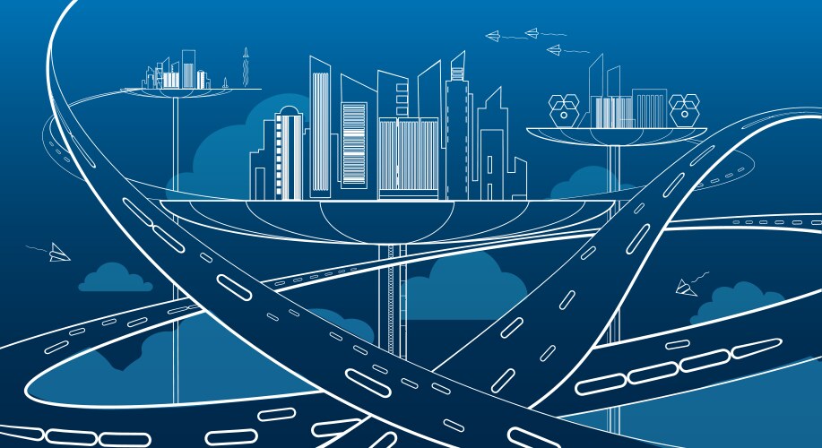 Hyperloop future public transport Royalty Free Vector Image