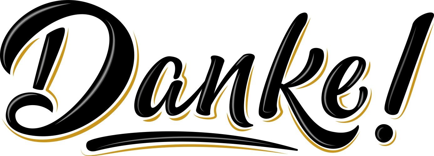 Danke Clipart Stockvector German Text: Thank You. Lettering. Banner.
