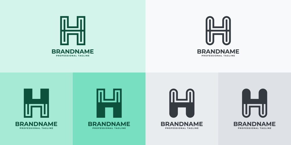 Letters hh monogram logo suitable for any Vector Image