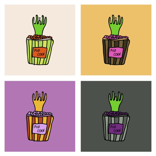 Halloween zombie hand clip art design Royalty Free Vector