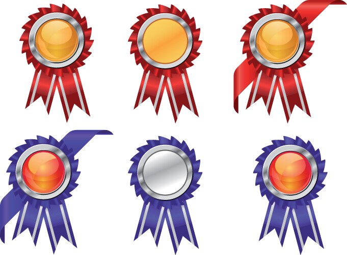Set of award ribbon Royalty Free Vector Image - VectorStock