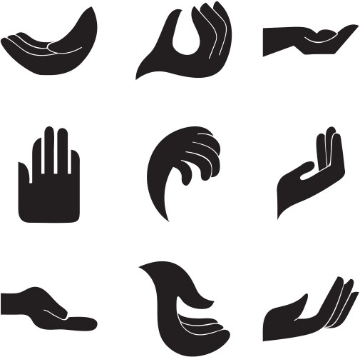 Helping hands Royalty Free Vector Image - VectorStock