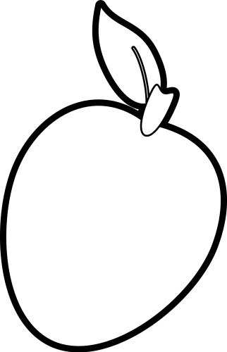 Fruit Uncolored Food Vector Images (over 120)