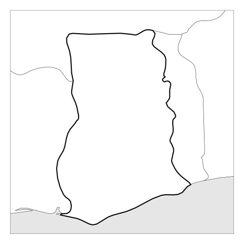 Ghana political map of administrative divisions Vector Image