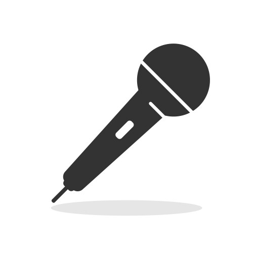 Minimal microphone icon or design element Vector Image
