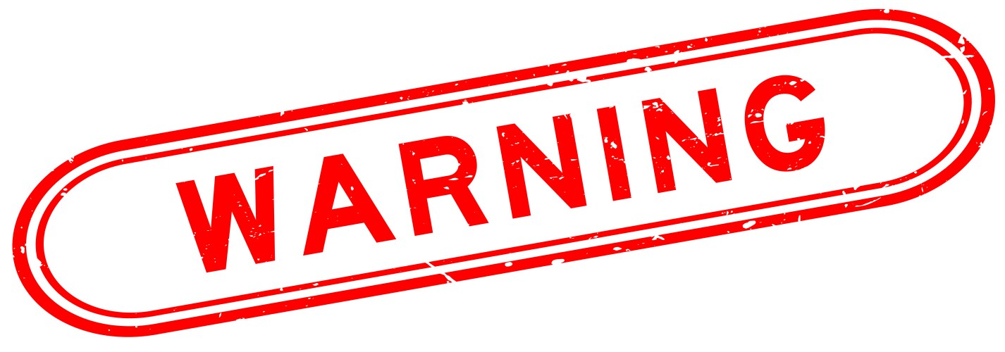 Grunge green warning word round rubber seal stamp Vector Image