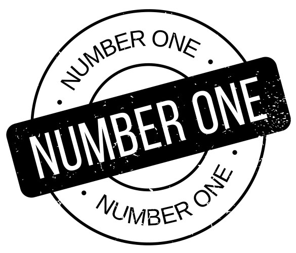 Number one rectangular sign number one stamp Vector Image