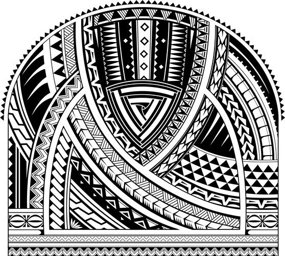 Polynesian tribal art tattoo design Royalty Free Vector