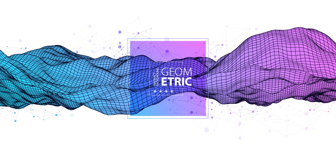 Technical Background With Plexus Effect And Wave Vector Image