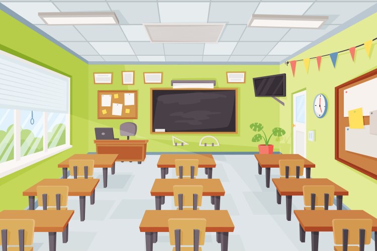 Empty Classroom Cartoon Vector Images (over 2,100)